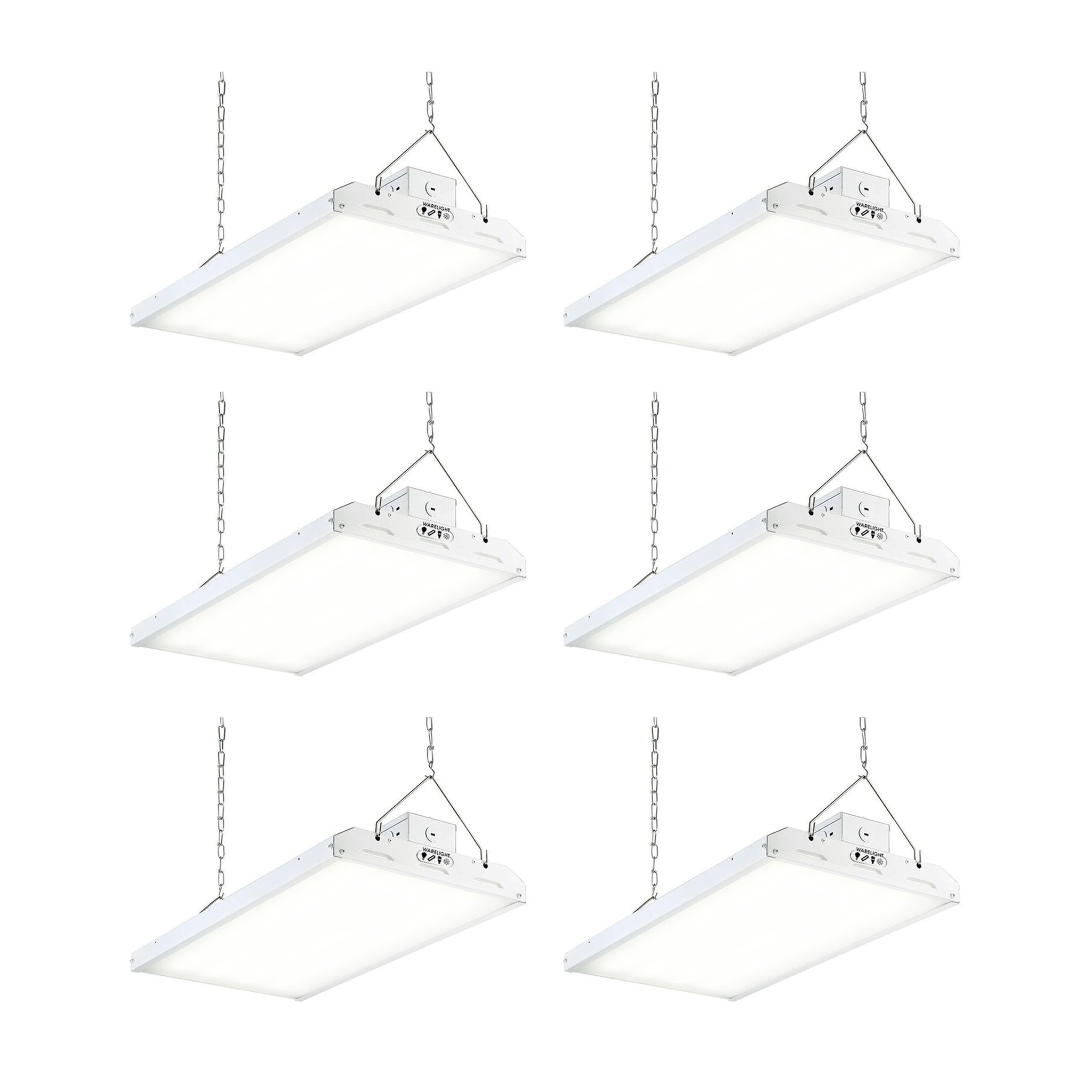 6PK Condor G3 Premium 2FT LED Linear High Bay Fixture, 11560 Lumens, 85 Watt, CCT Selectable ...