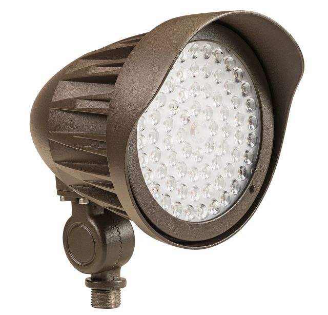 LED Bullet Flood Light, 25W, 3292 Lumen Max, Wattage and CCT Selectable, Integrated Photocell ...