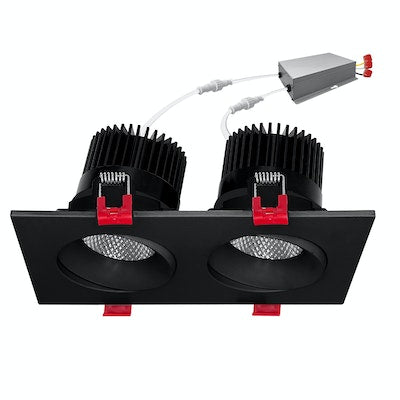 4in. Double Head Downlight, 2,000 Lumens, 30 watt, CCT Selectable 2700K ...
