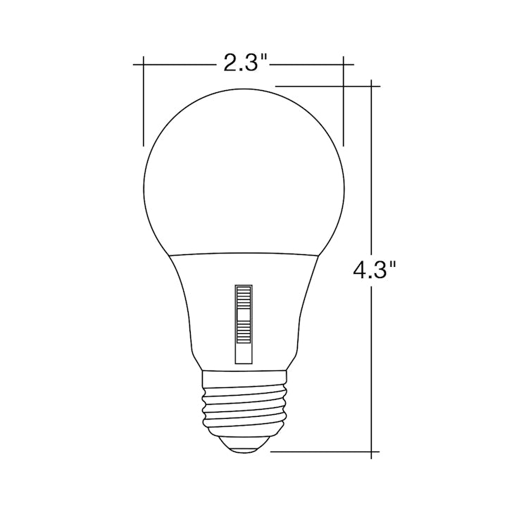 10PK A Bulb Series: 5-CCT LED, A19 60W Equivalent, 9W, 120V | Warehouse ...