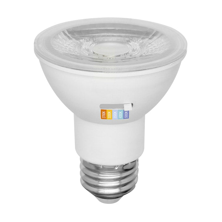 10PK PAR Series: 5-CCT LED Bulb, PAR20 50W Equivalent, 7W, 120V ...