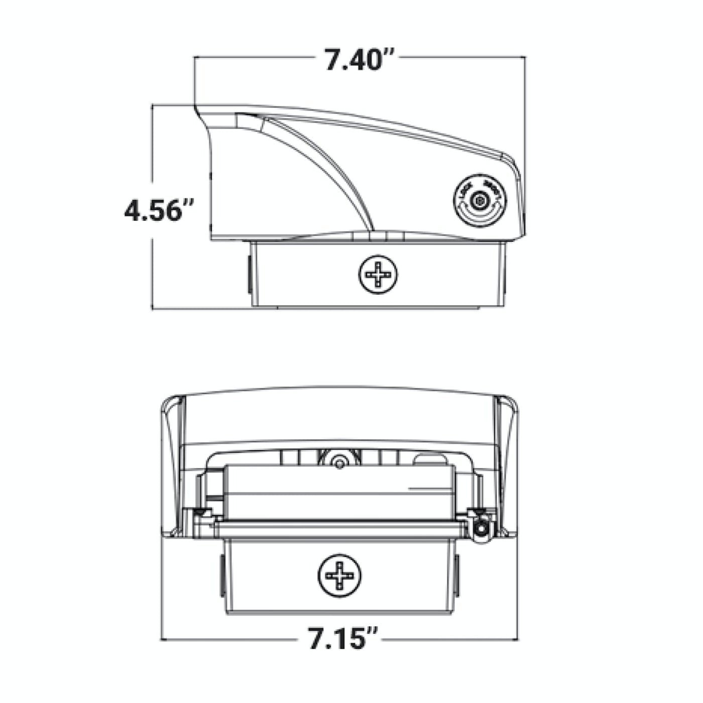 LED Full Cutoff Wall Pack, 13882 Lumen Max, Wattage and CCT Selectable ...