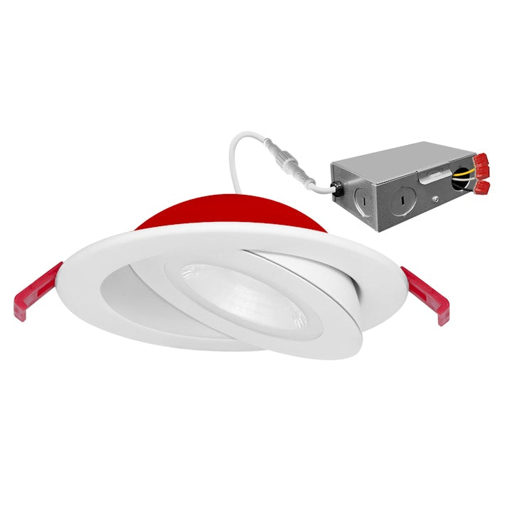 4" SnapTrim Floating Adjustable J-Box Fire Rated, 700 Lumens, 9W, CCT ...