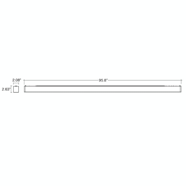 8FT C-Line: Suspended Linear w/ Uplight, 12500 Lumen Max, Wattage and ...