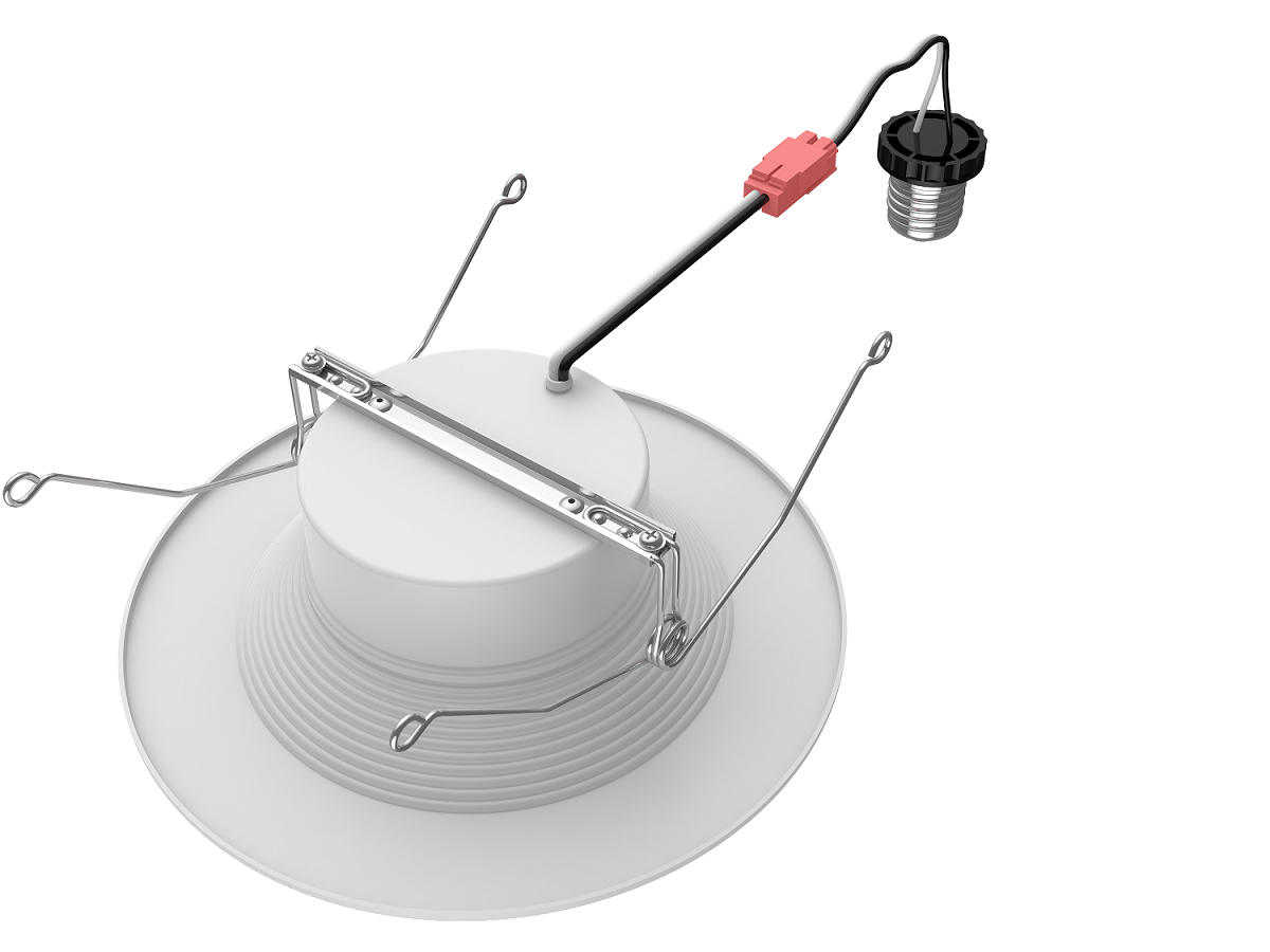 6 Inch LED RGB+W Smart Round Downlight Retrofit, 12W, CCT Selectable ...