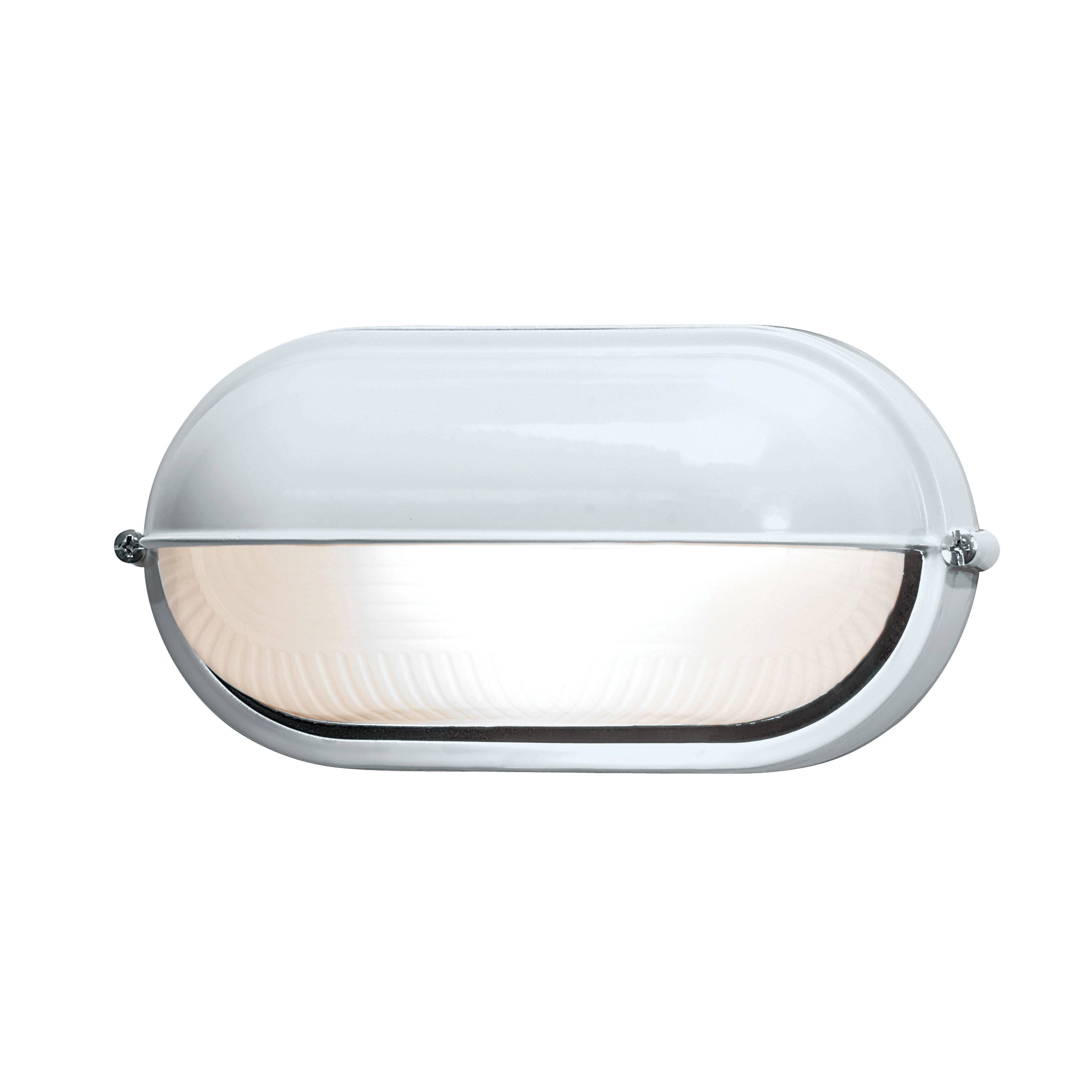 1 Light Outdoor Bulkhead, White Finish, 120V | Warehouse-lighting.com ...