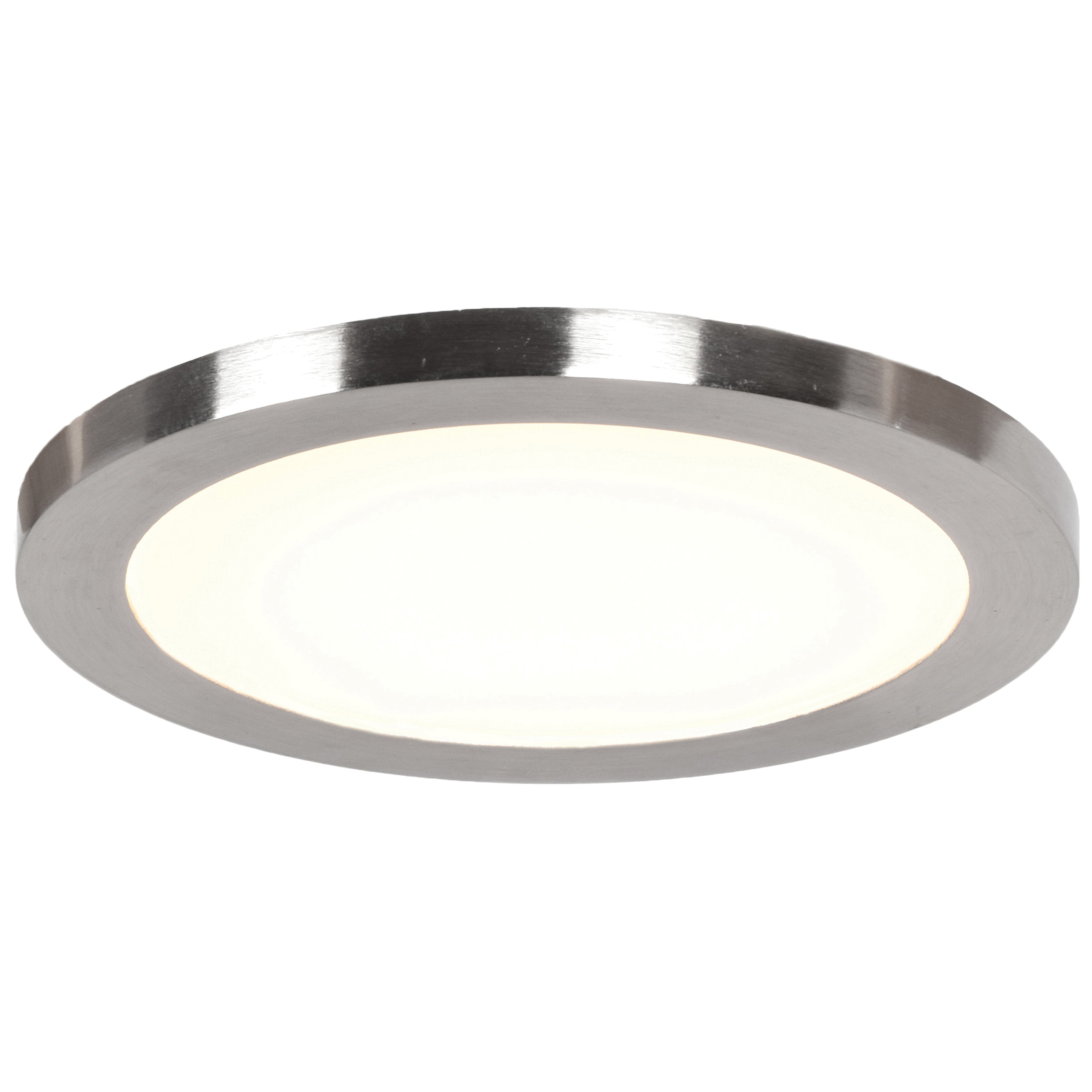 LED Flush Mount, 800 Lumens, Brushed Steel Finish, 120V | Warehouse ...