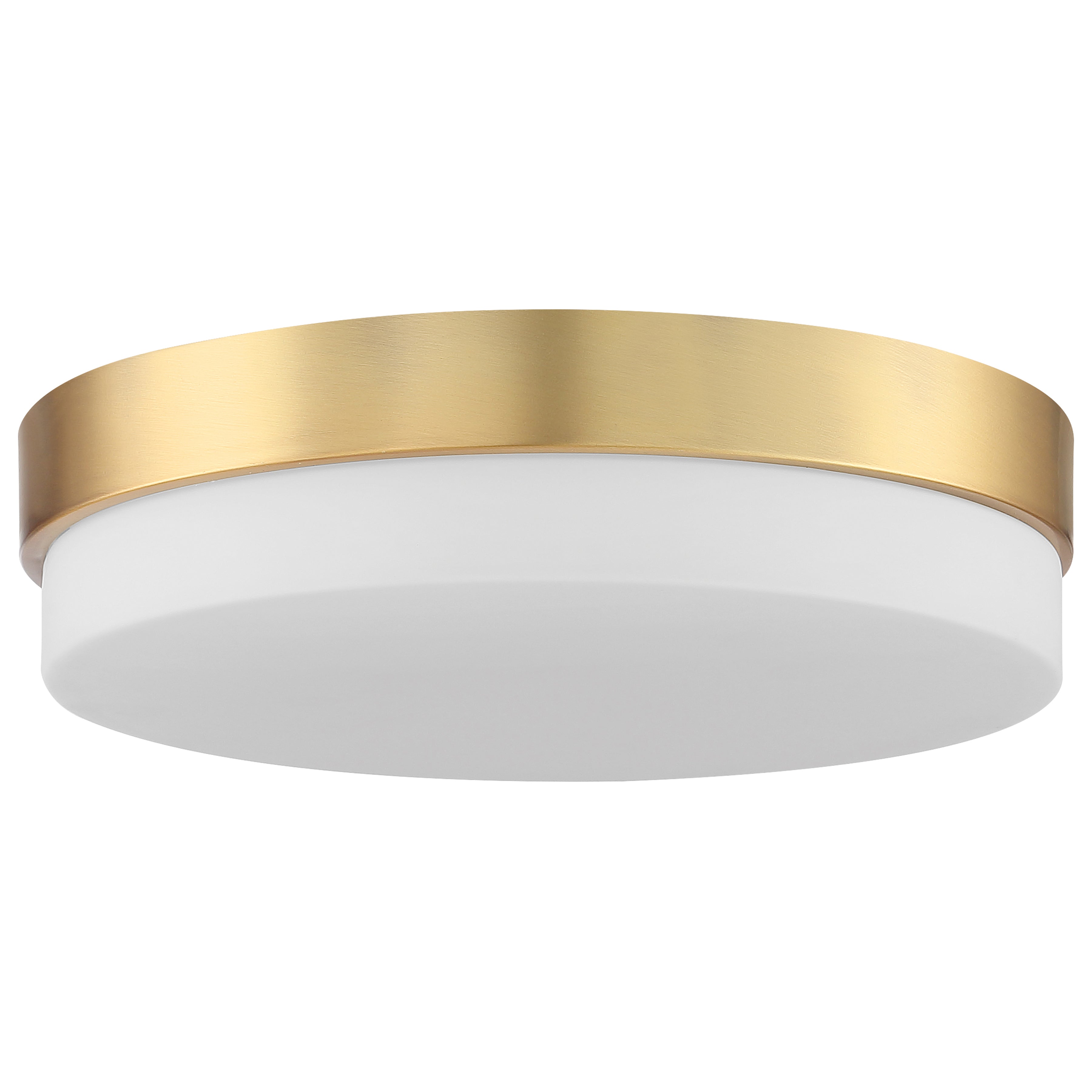 LED Flush Mount Ceiling Light, 30W, 120V, Antique Brushed Brass Finish ...