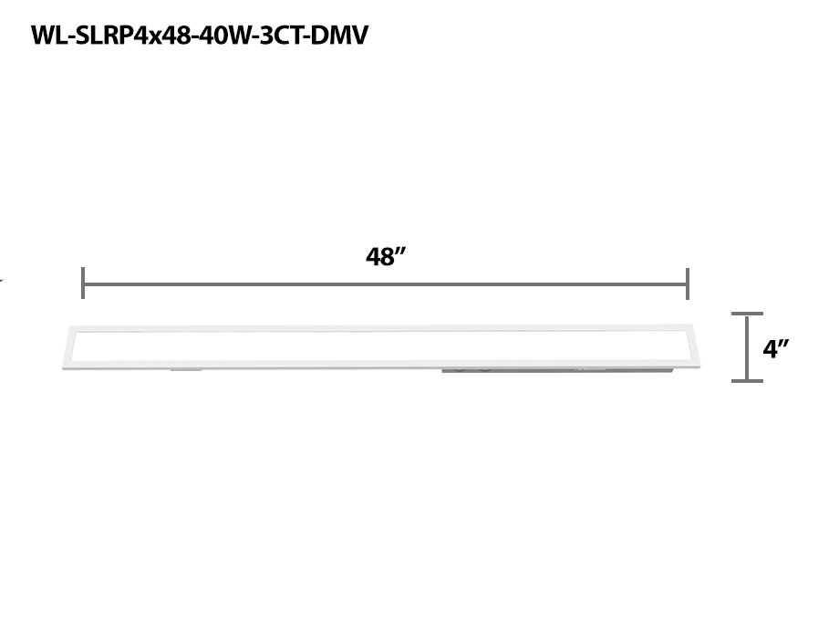 4FT LED Slim Linear Recessed Panel, 4600 Lumen Max, Wattage & CCT ...