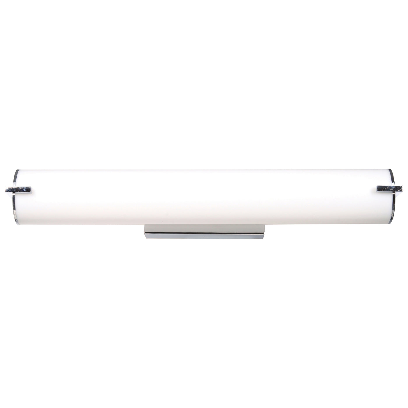 LED Vanity Light, 1500 Lumens, 25W, 3000K, 120V, Brushed Steel, Tube ...