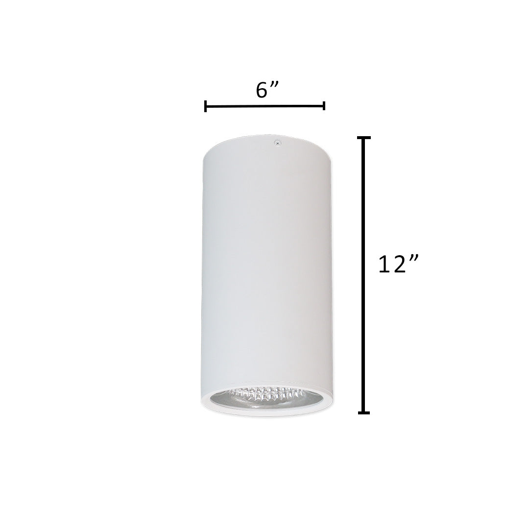 6" LED Architectural Cylinder Light Fixture, 2200 Lumens, 25W, CCT ...