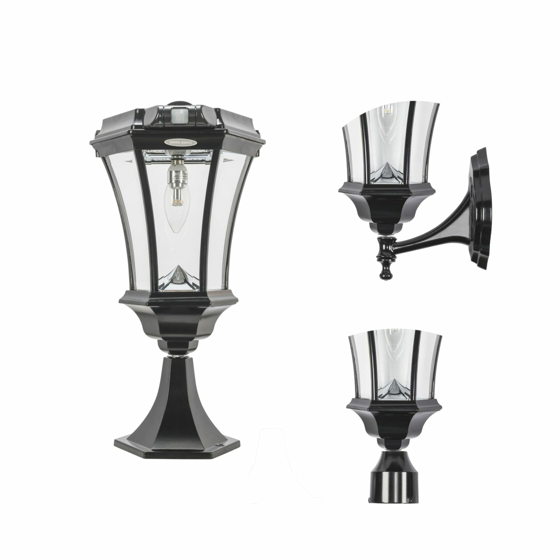 Victorian LED Solar Post Light W/ Motion Sensor, 100 Lumens, CCT ...