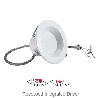 Advanta LED 8 Inch Recessed Downlight, 2,600 Lumens, Wattage Selectable ...