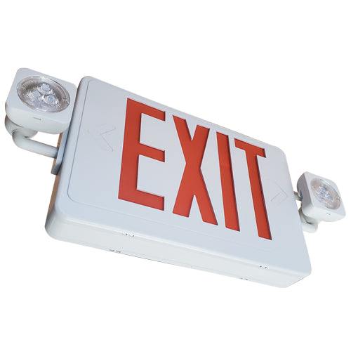 Reduced Profile All LED Exit & Emergency Thermoplastic Combo, Red or ...