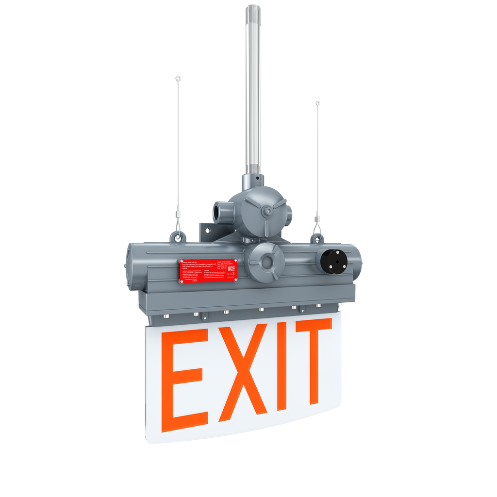 Explosion Proof Edge Lit LED Exit Sign, Class 1 Division 1, 5W, 100 ...