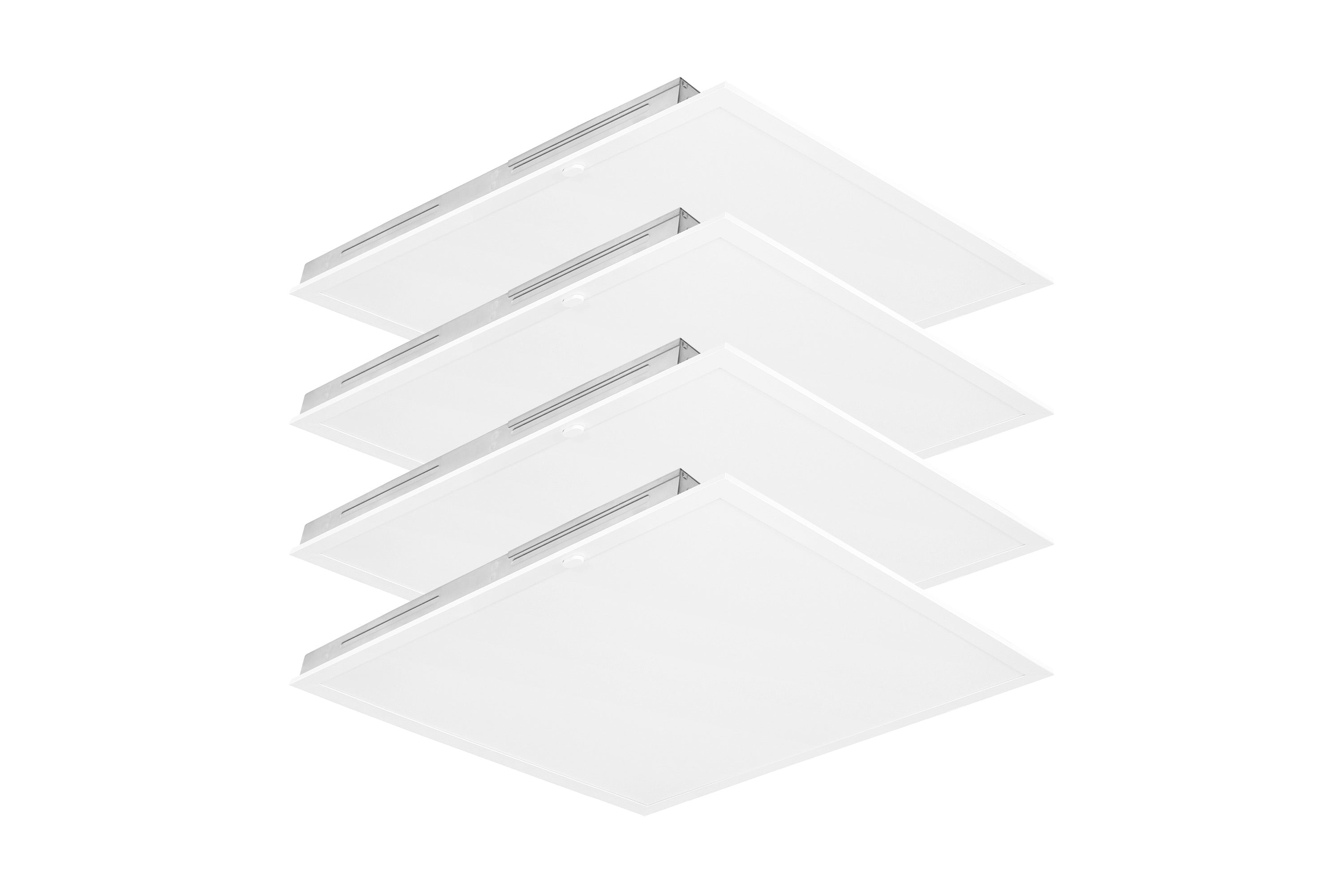 4PK 2X2 LED Flat Panel, 4050 Lumen Max, Wattage and CCT Tunable, 120 ...