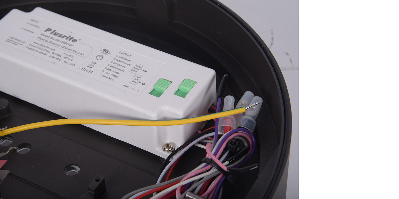 LED Low-Profile Round Canopy Light, Wattage and CCT Selectable, 120 ...