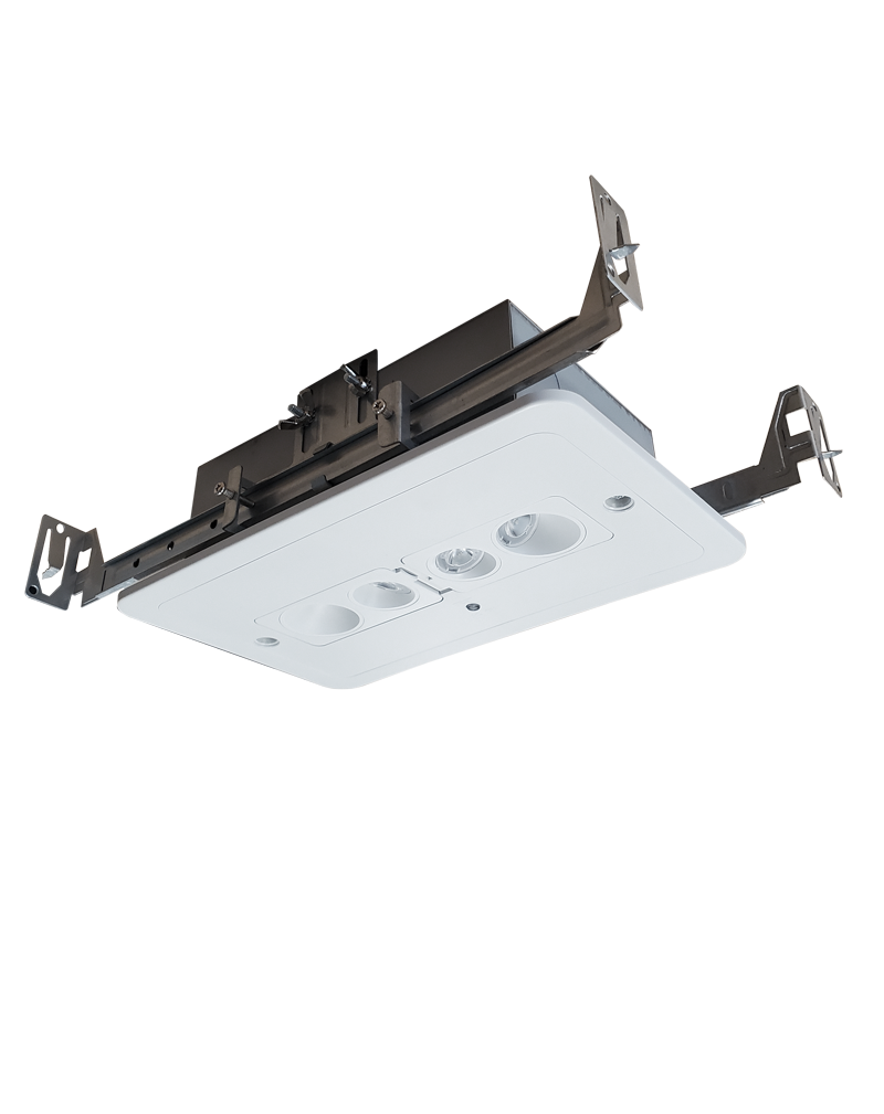 LED Recessed Emergency Light, 120-277V, Black or White Finish - WHL ...
