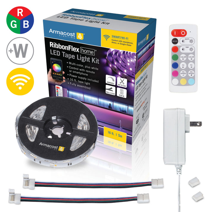 RibbonFlex Home RGBW Multicolor LED Strip Light Tape, 24V, 1400 Lumens ...