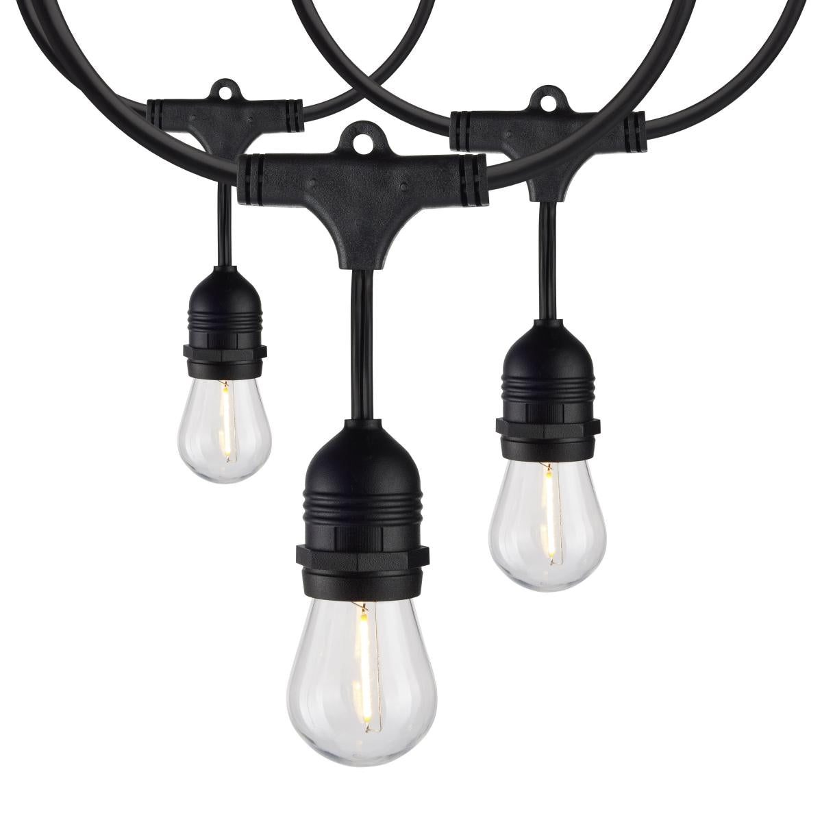 2 Pack, 24Ft, LED String Light; Includes 12-S14 bulbs, 2200K, 120 Volts ...