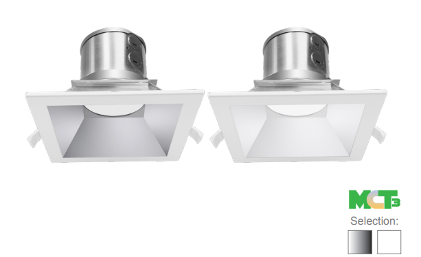 6" LED SQUARE COMMERCIAL RECESSED LIGHT, 15W, 1275 LUMENS, CCT ...