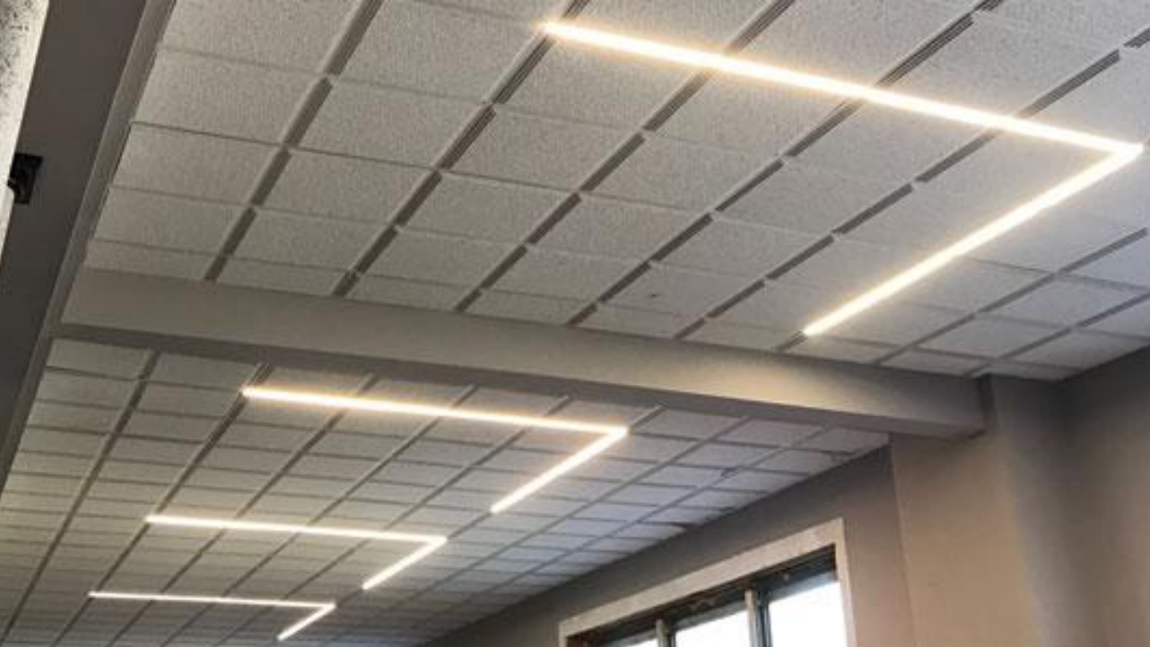 L Corner T-Grid LED Linear Light, 2300 Lumens, Wattage and CCT Select ...