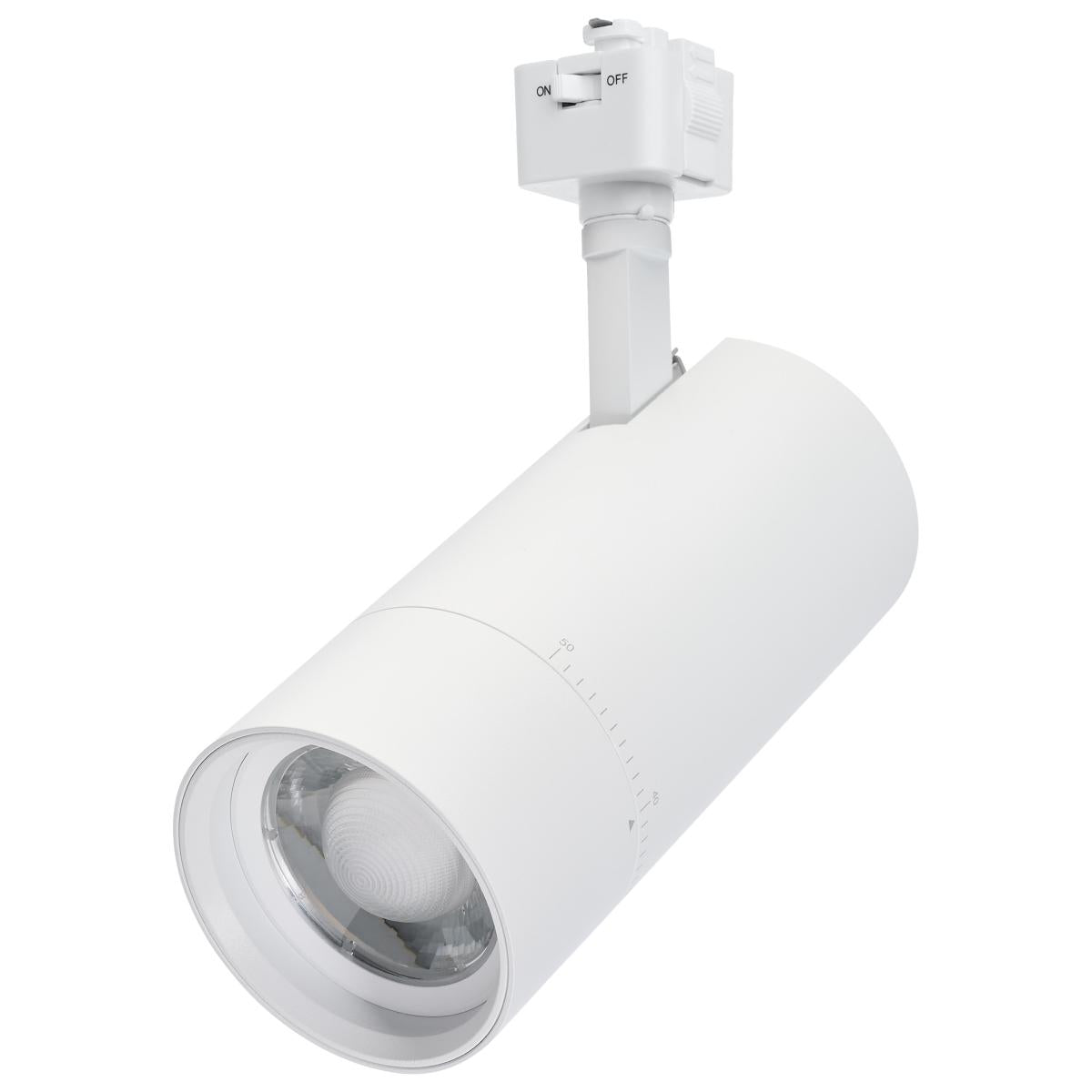 30 Watt LED Track Head; Juno; 20 to 50 Degree Adjustable Beam Spread ...