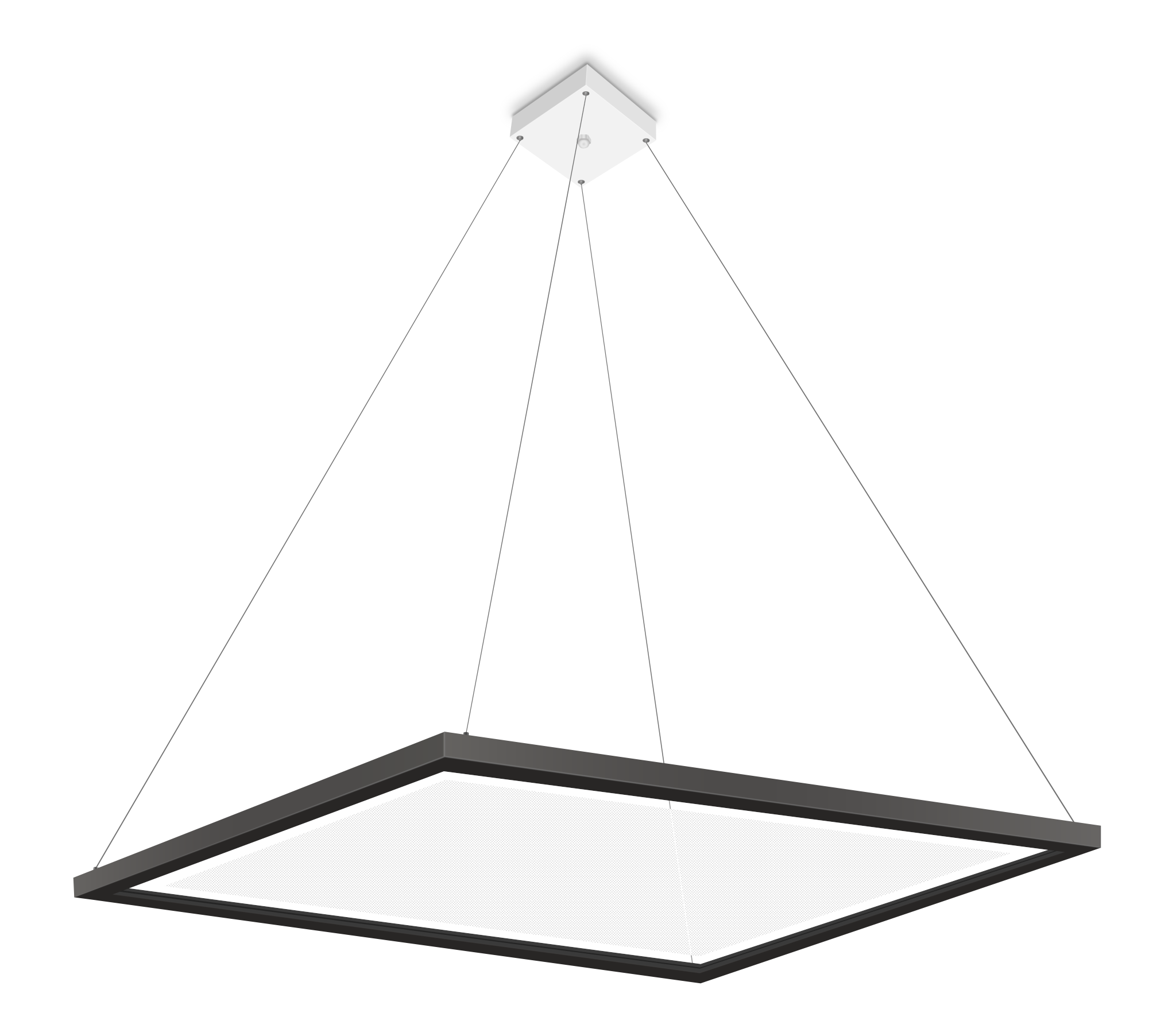 2X2 Square Up/Down Pendant LED Fixture, 5000 Lumen Max, Wattage and CCT ...