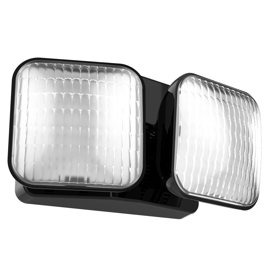 LED Remote Double Head Emergency Light, White or Black Finish ...
