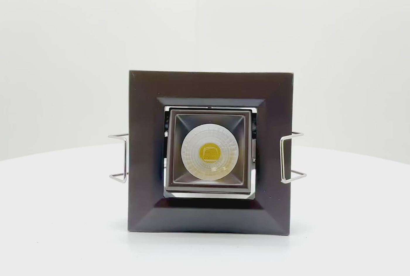 1" LV Square Gimbal Downlight: Mini-Line, 6W, 3000K, 12V, White, Black ...