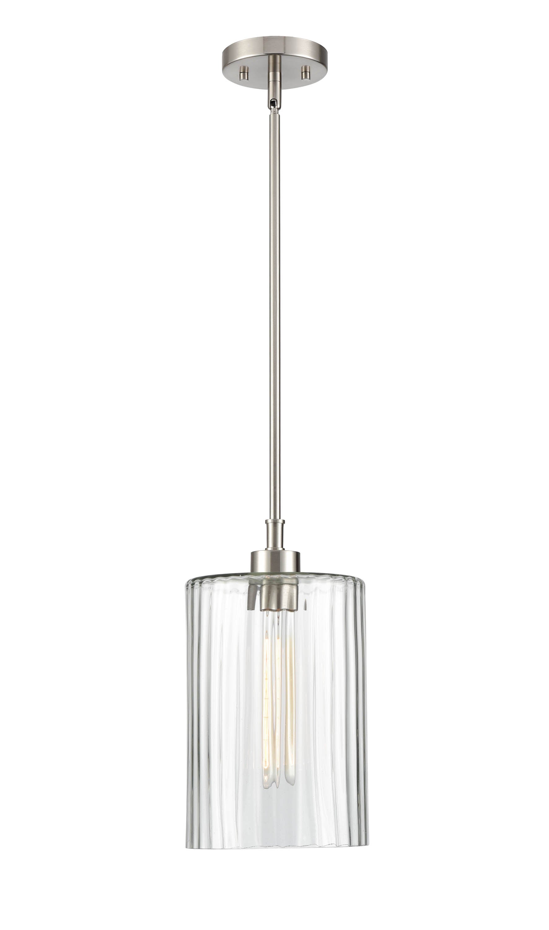 Latham Collection One-light Brushed Nickel Contemporary Pendant ...