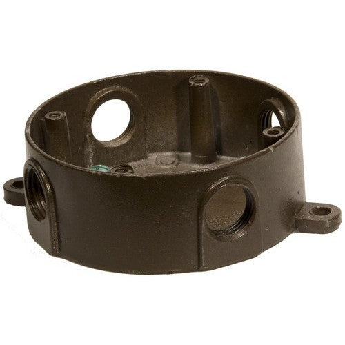 4 in. Round Weatherproof Boxes - Five Holes 1/2 in. Bronze - 36614 ...