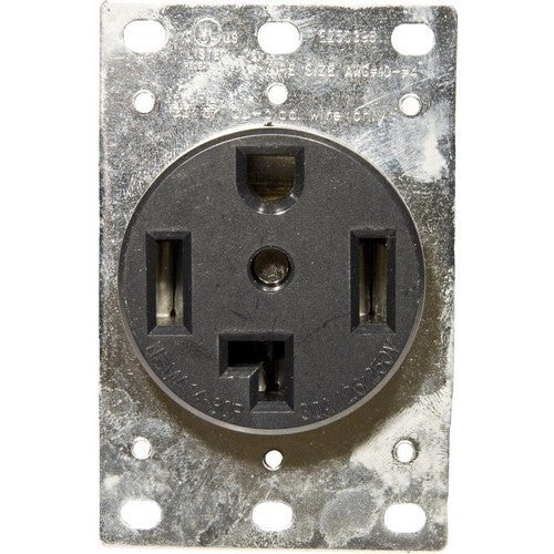 Flush Dryer Receptacle 30A Black - 82522 | Warehouse-Lighting.com