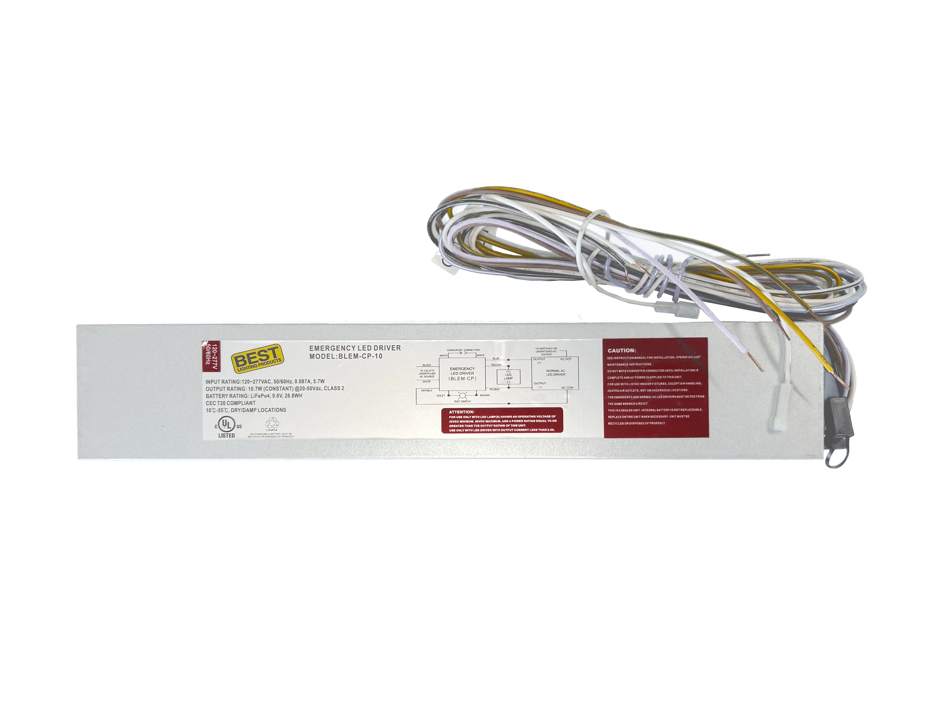 Constant Power Emergency LED Driver, 90 Minute Minimum Operating Time ...