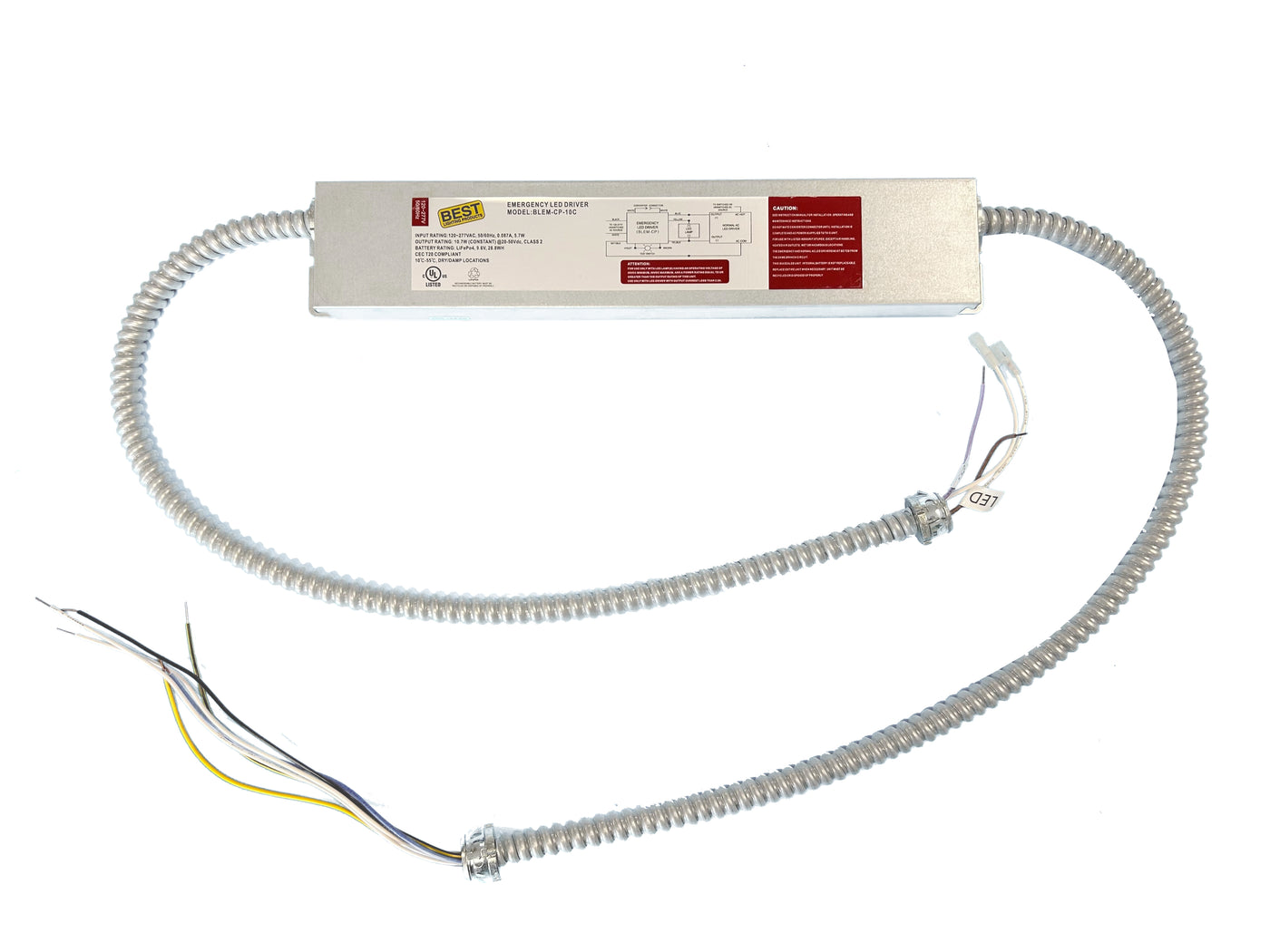 Constant Power Emergency LED Driver, 90 Minute Minimum Operating Time ...