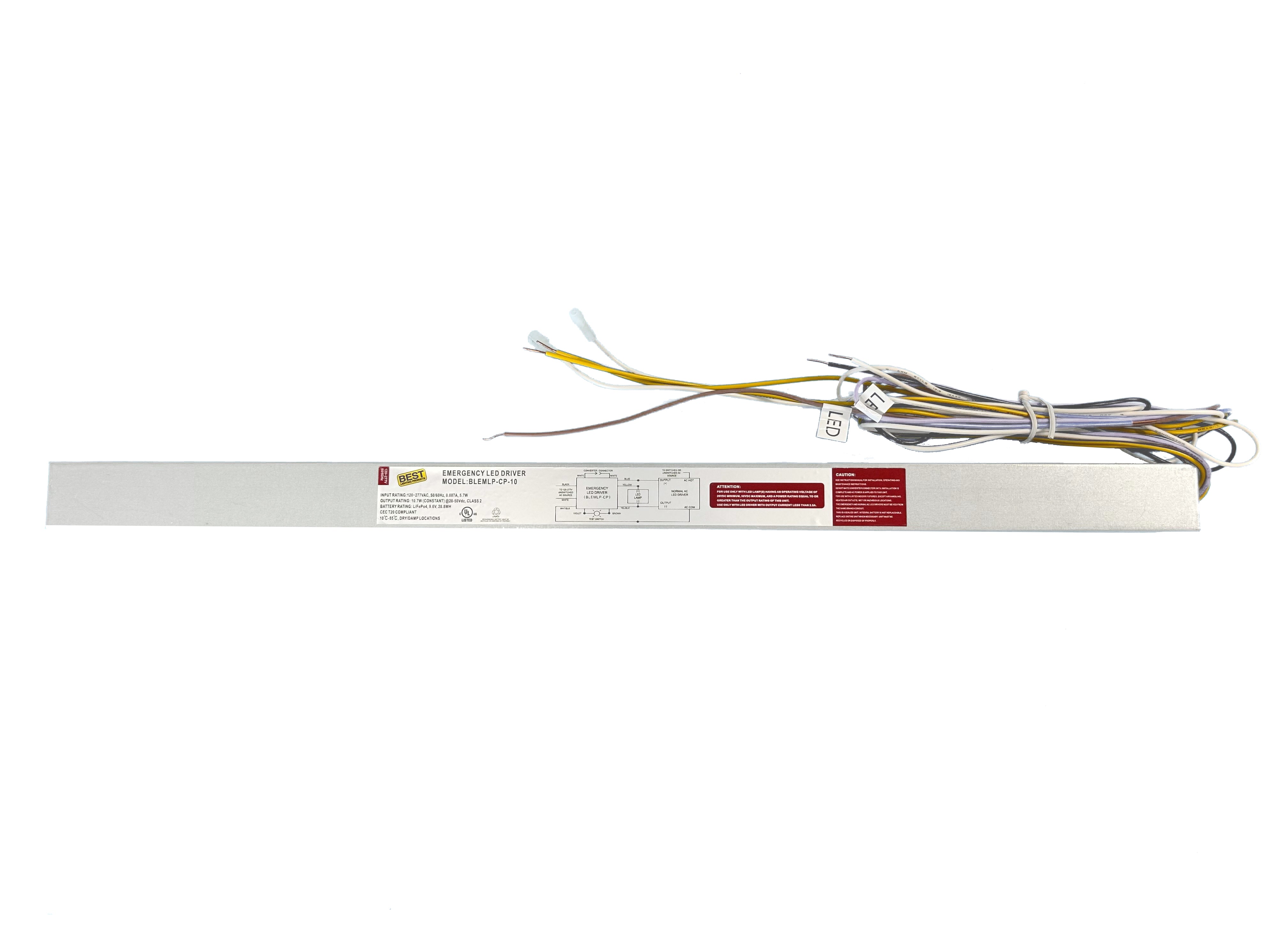 Low Profile Constant Power Emergency LED Driver, 90 Minute Minimum ...