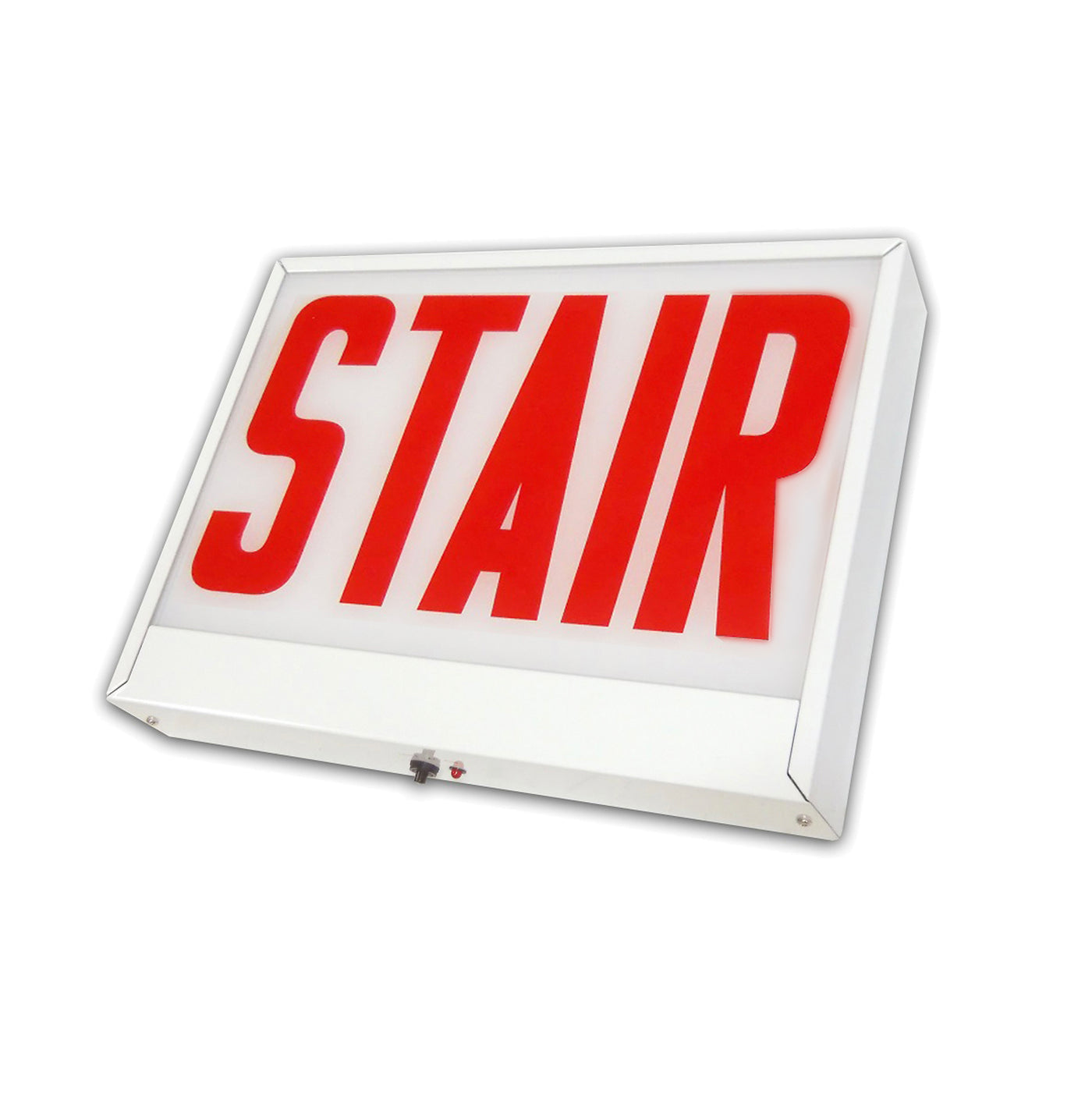 Chicago Approved Steel Exit/Stair Sign, Single/Double Face, Red Letter ...