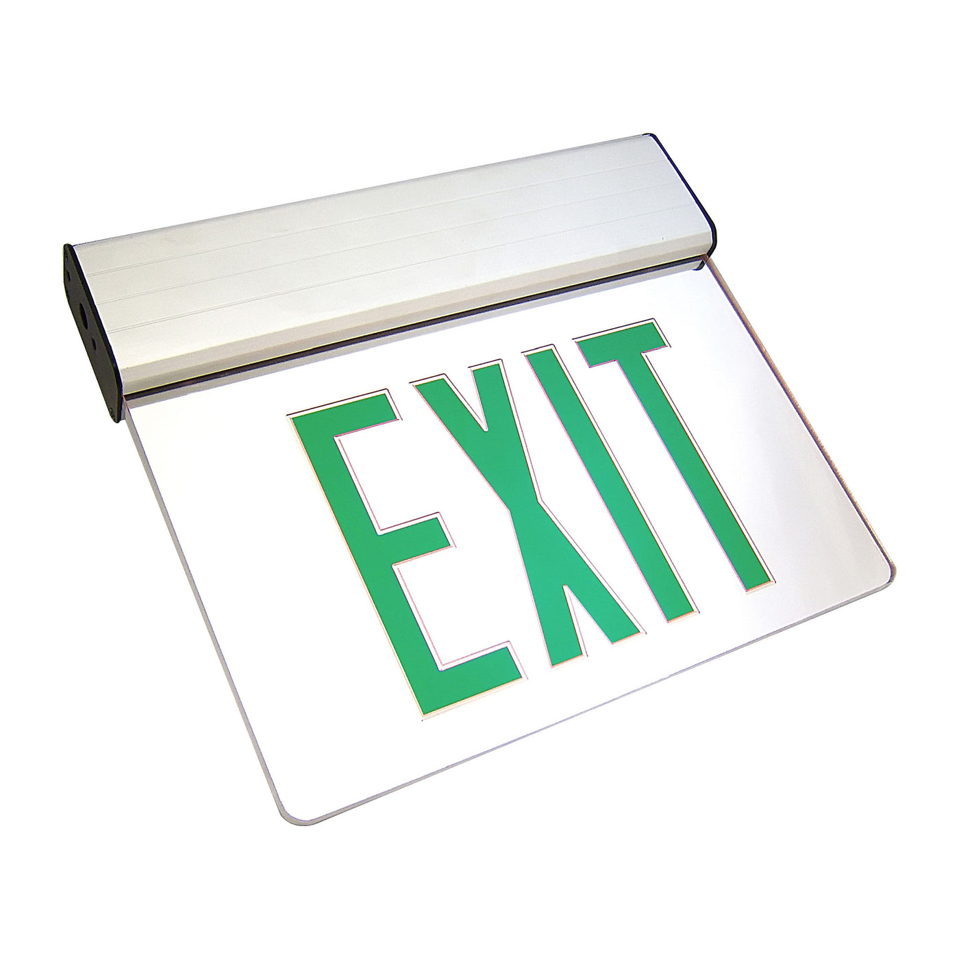 Edgelit Aluminum Exit Sign, Single Face, Red Letter - WHL-ELXTEU1RCA ...