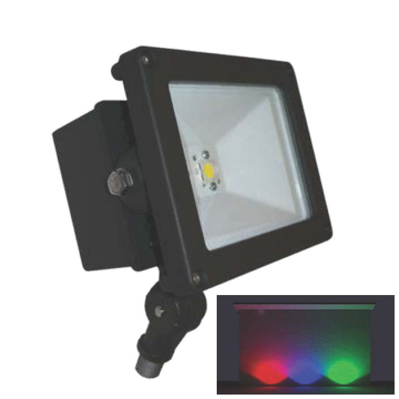 LED Static Color Flood Light, 20 watt, Blue, Green, or Red ...