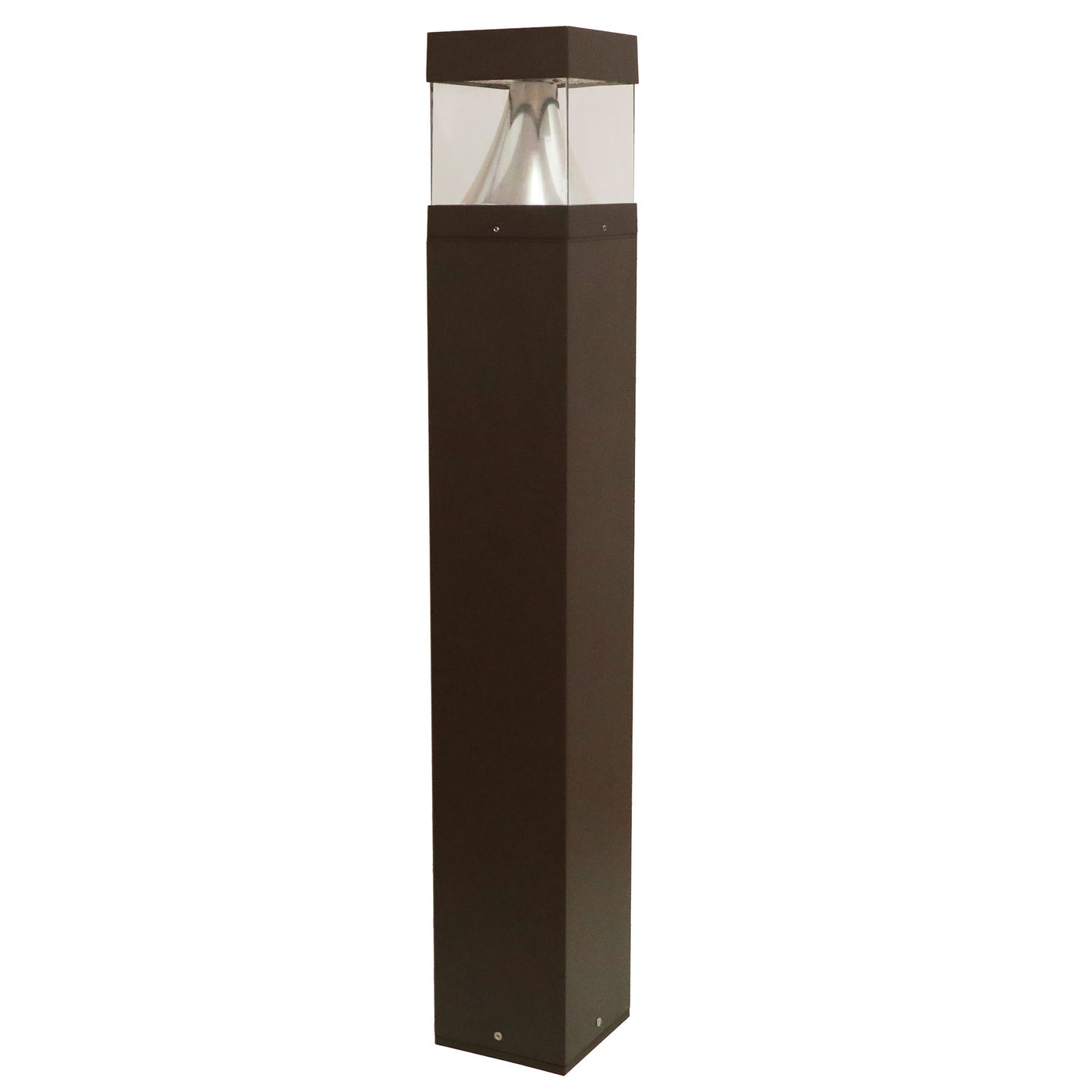 6" LED Square Bollards, 3000 Lumens, CCT Selectable, 120-277V, Bronze ...