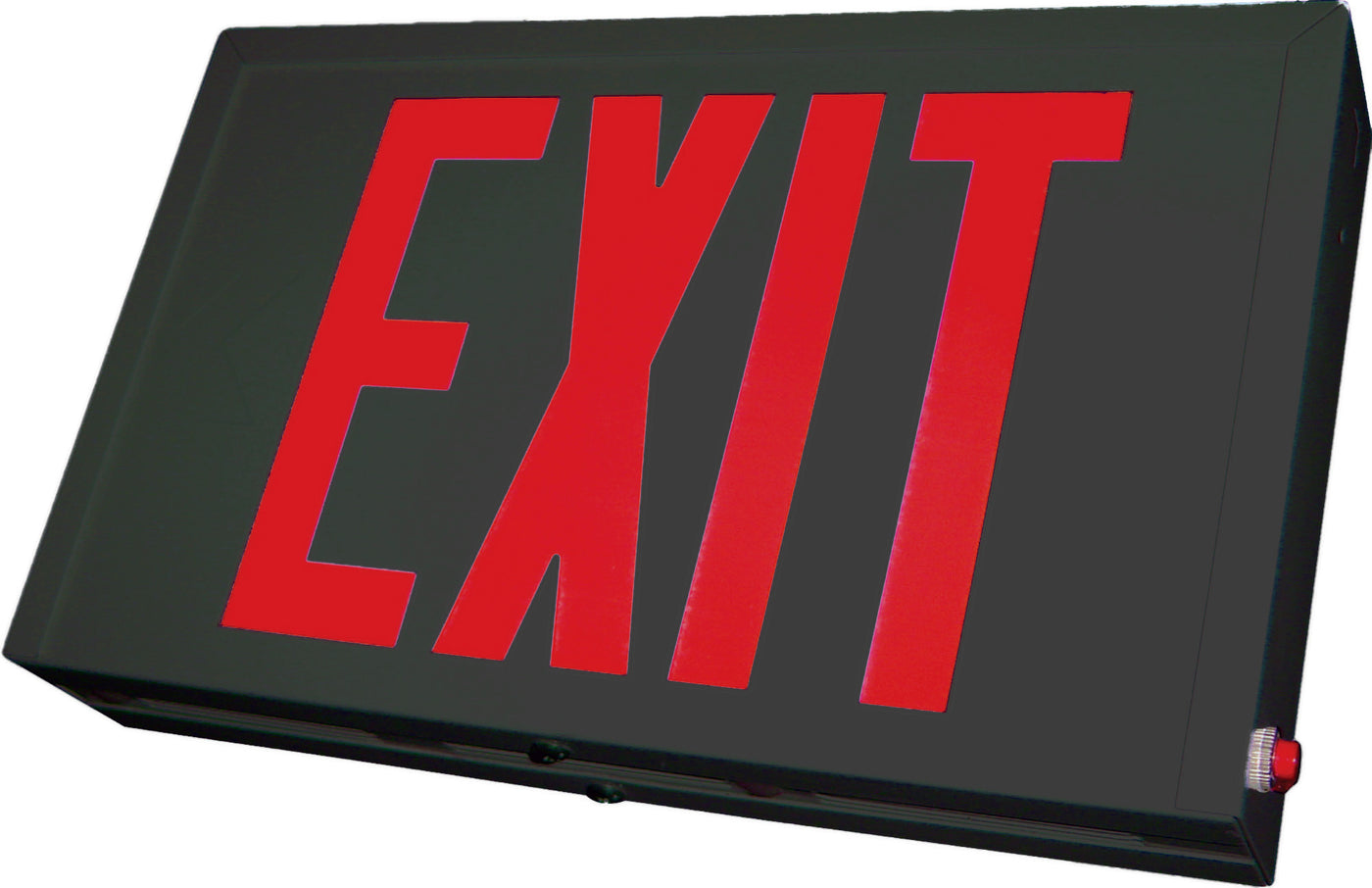 LED Steel Exit Sign, Single/Double Face | Warehouse-Lighting.com