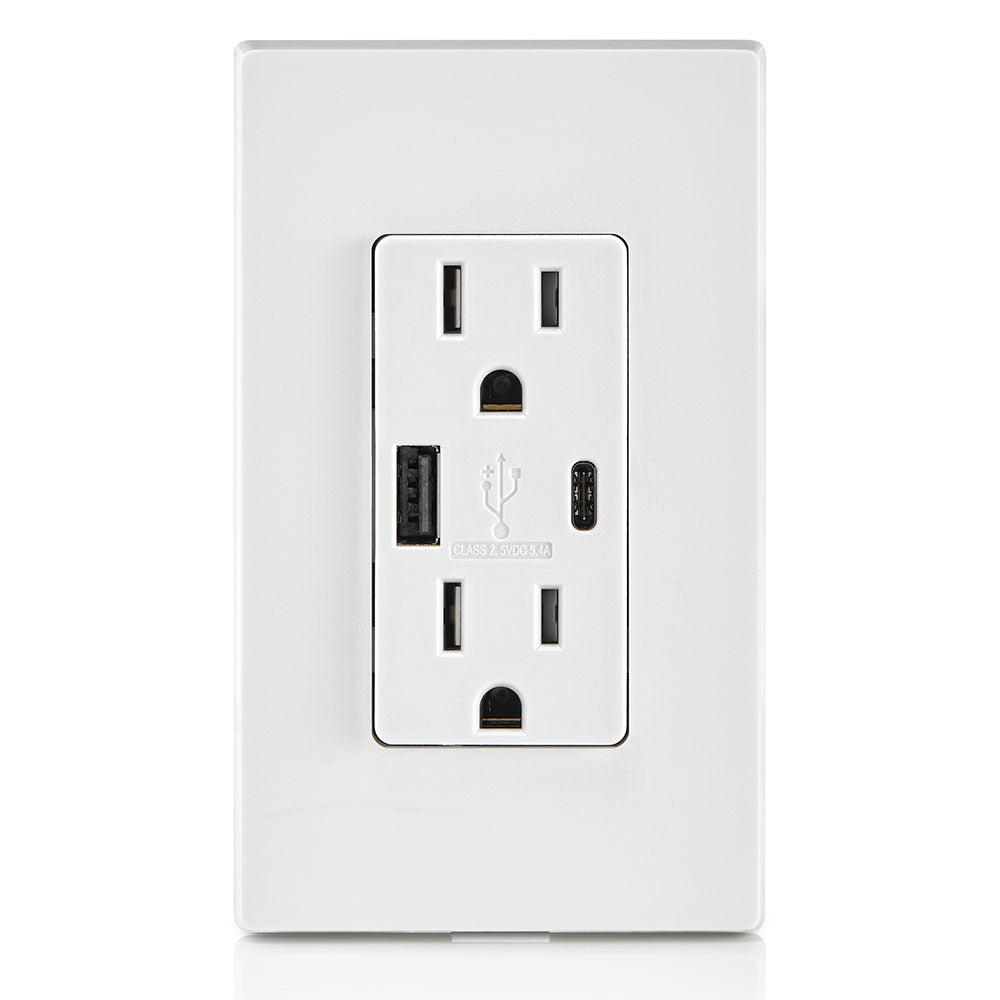 Combination Duplex Receptacle/Outlet and USB Charger. 15 Amp, 125 Volt ...
