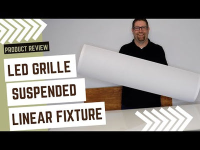 4 Foot LED Grille Fixture With Steel Perforated Diffuser, 80 watt - GC ...