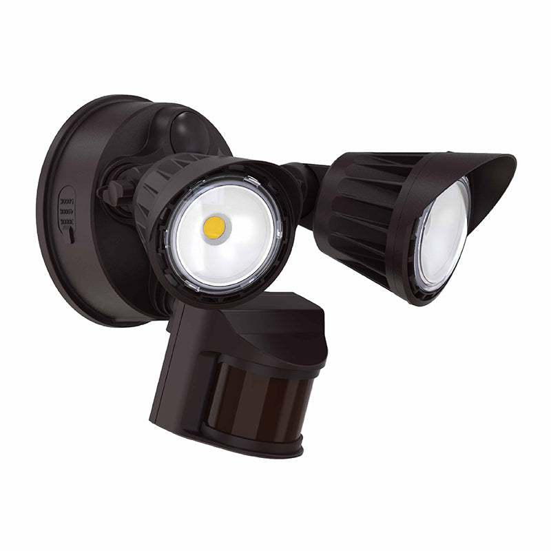 2 Head LED Security Light, 1900 Lumens, 20 watt, 120V, CCT Selectable ...