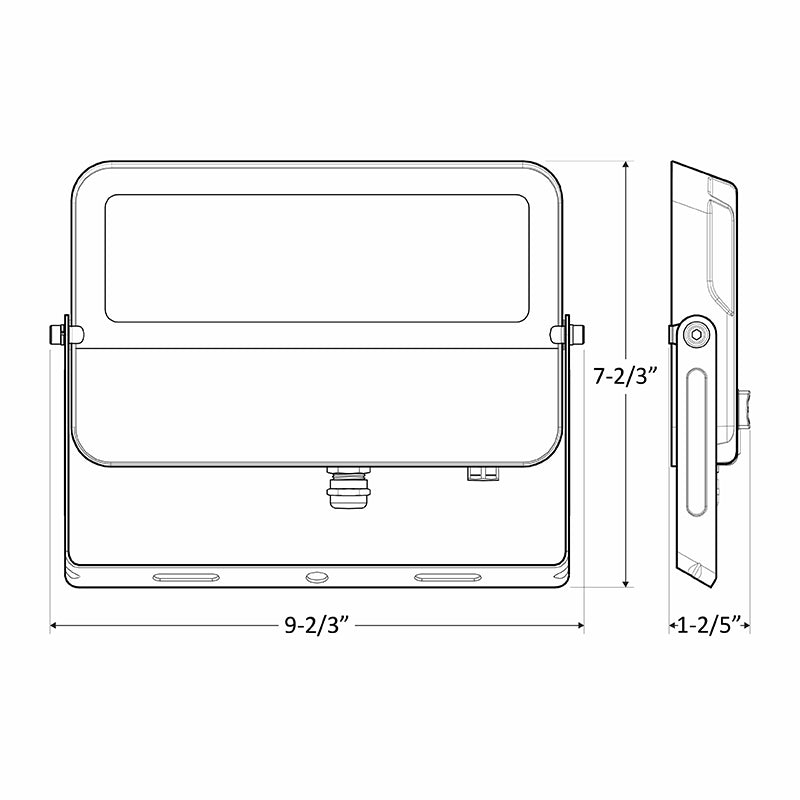 Compact Flood Light, Yoke Mount, 6081 Lumens, 50 watt, 120V, CCT ...