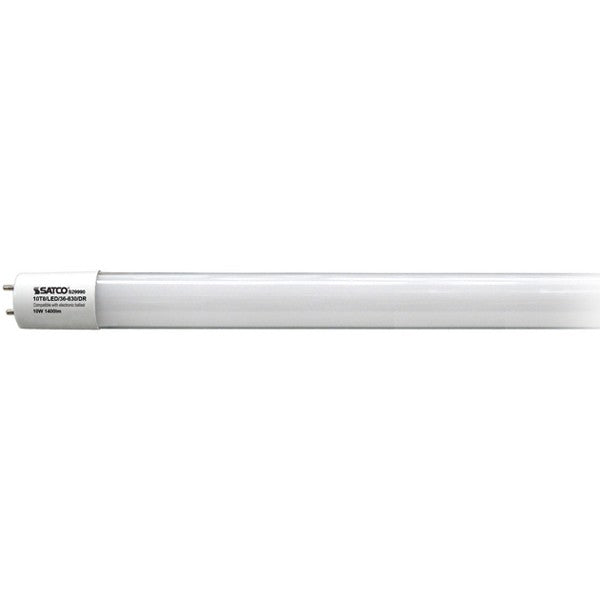 3 Foot SATCO LED T8 10 Watt Gloss White Lamps | Warehouse-Lighting.com
